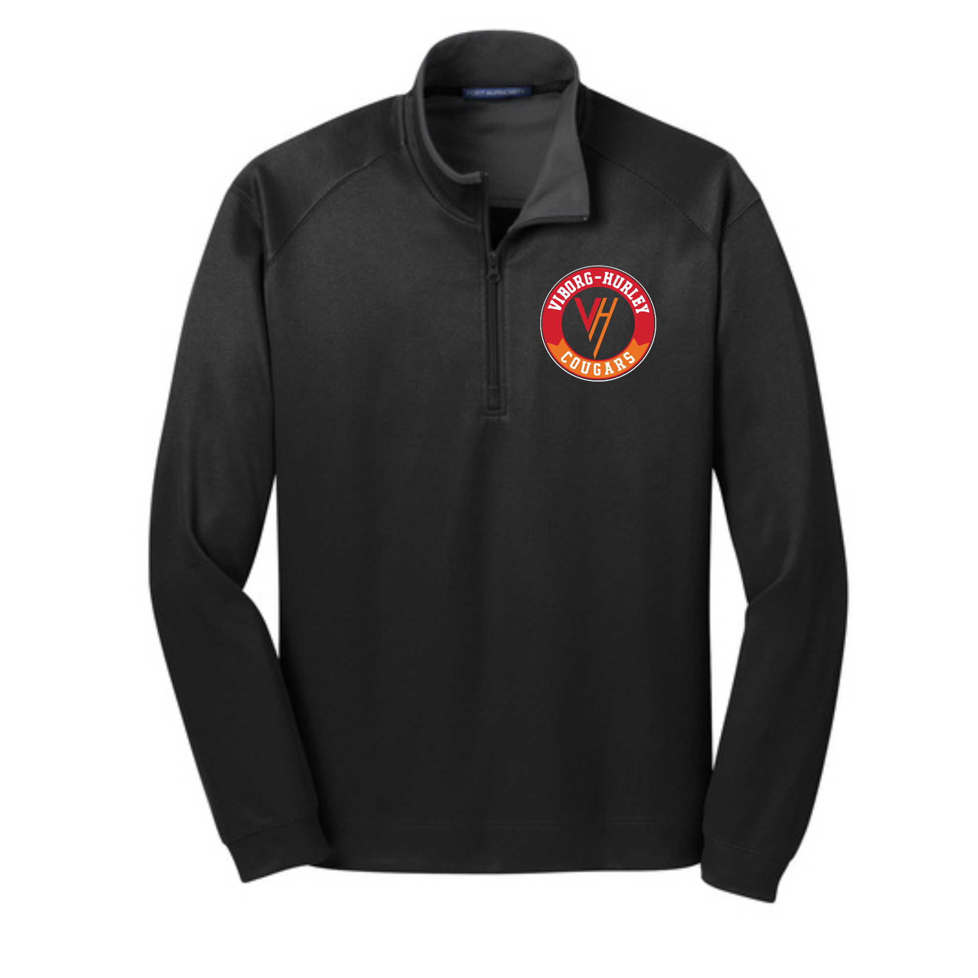 Viborg-Hurley Staff Port Authority® Vertical Texture 1/4-Zip Pullover ...